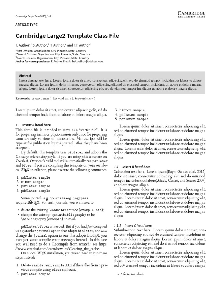 Cambridge Large2 Template | PDF | Cell Biology