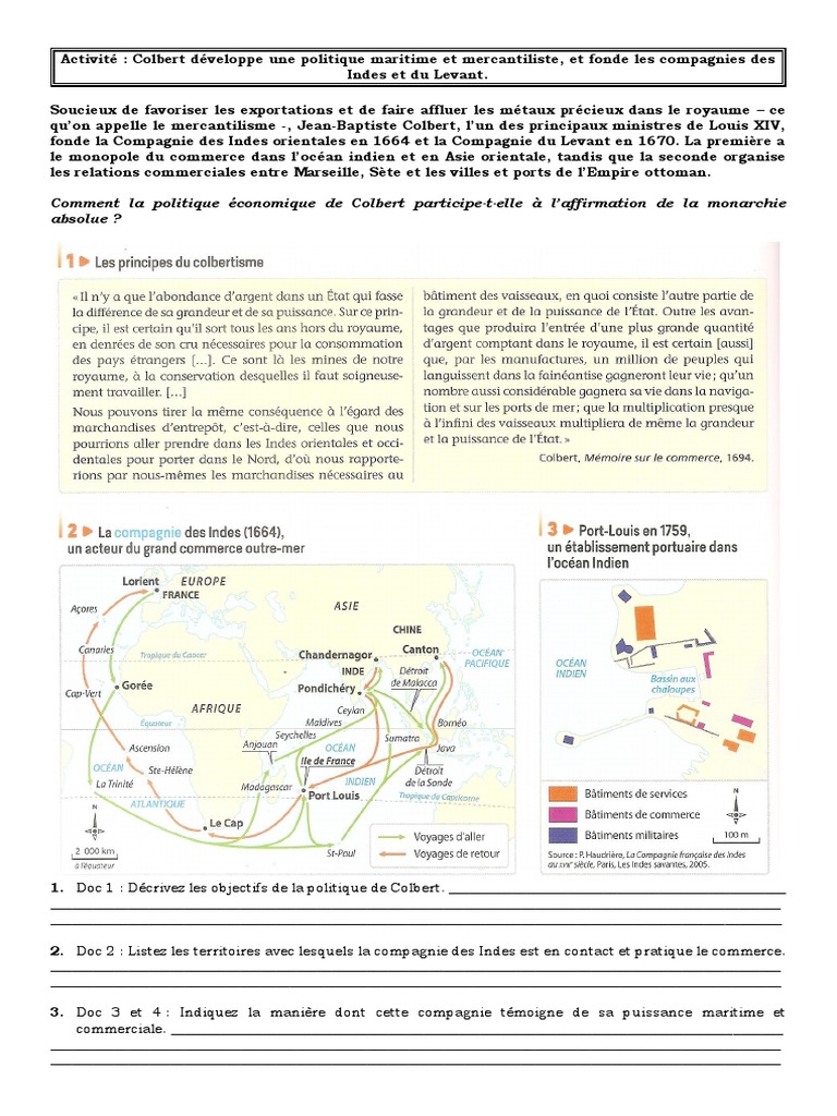 Politique mercantiliste de Colbert | PDF