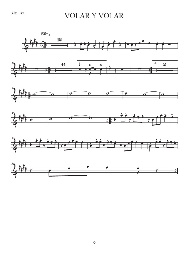 VOLAR Y VOLAR Alto Sax PDF | PDF