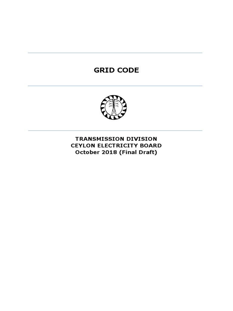 1632210999final Draft Grid Code | PDF | Electrical Grid | Electric Power Transmission