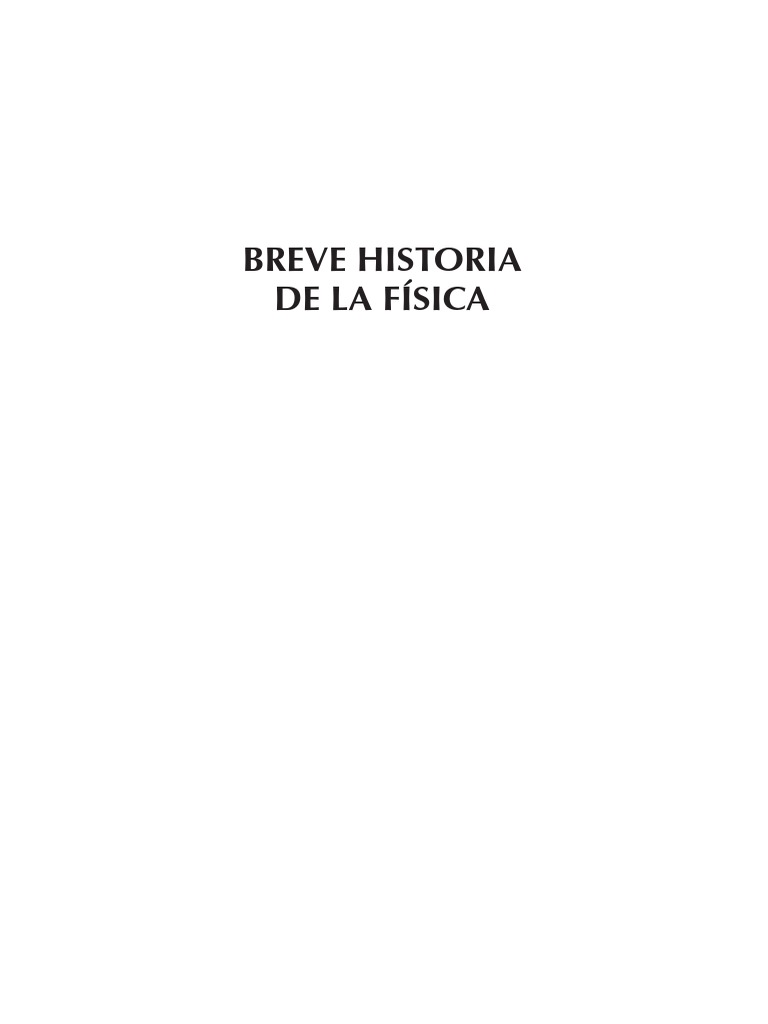Breve Historia | PDF | Álgebra | Mecánica cuántica