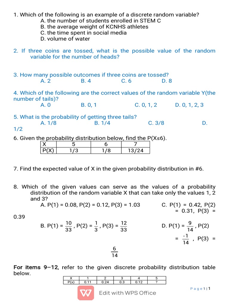 Statistics Probability Review Midterm Exam SY 2022 2023 | PDF | Standard Deviation | Probability ...