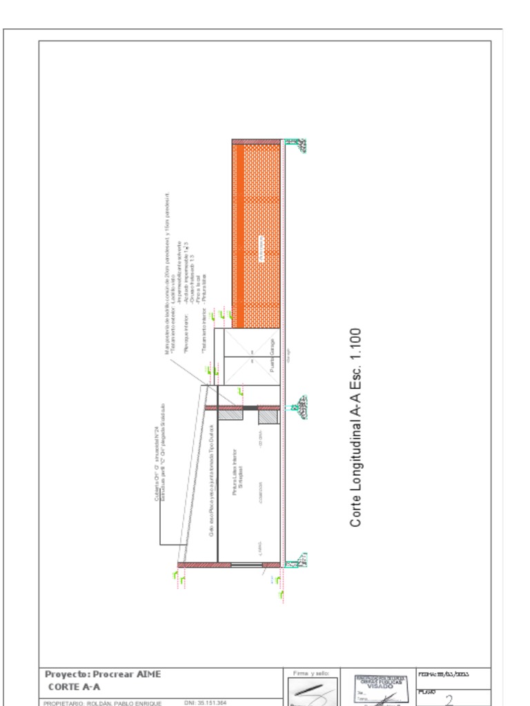 CORTE LONGITUDINAL.pdf | PDF | edificio | Albañilería