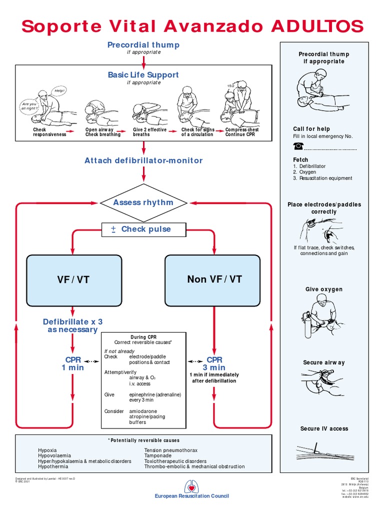 Soporte Vital Avanzado Adultos | PDF | Cardiopulmonary Resuscitation | Heart