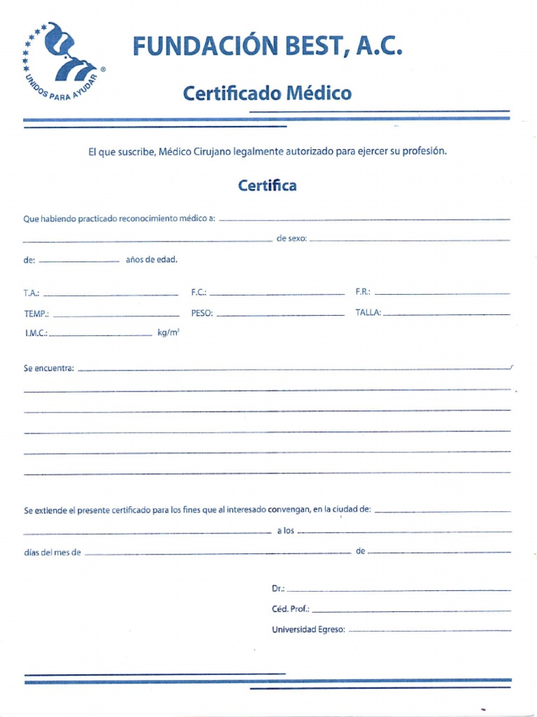 Certificado Medico | PDF