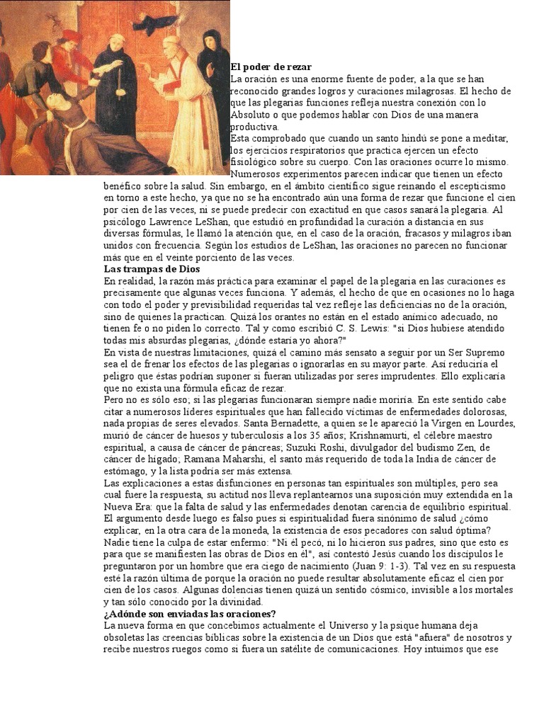 + Desconocido - EL PODER DE REZAR | PDF | Oración | Dios