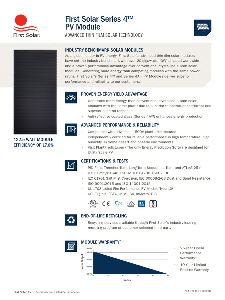 Series 4 Module Datasheet - V3 PDF | PDF | Solar Panel | Photovoltaics