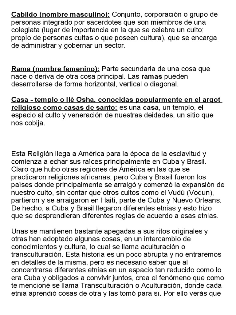 Historia de Las Ramas de Osha | PDF | Santeria