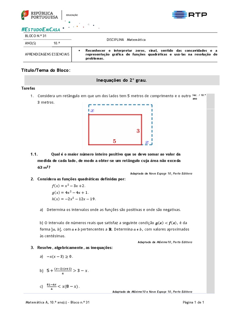 Inequações Do 2º Grau Pdf