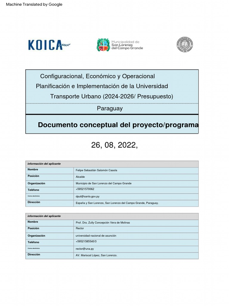 Formato-PCP-2023-projects - Traducido Al Inglés PDF | Descargar gratis PDF | Transporte ...