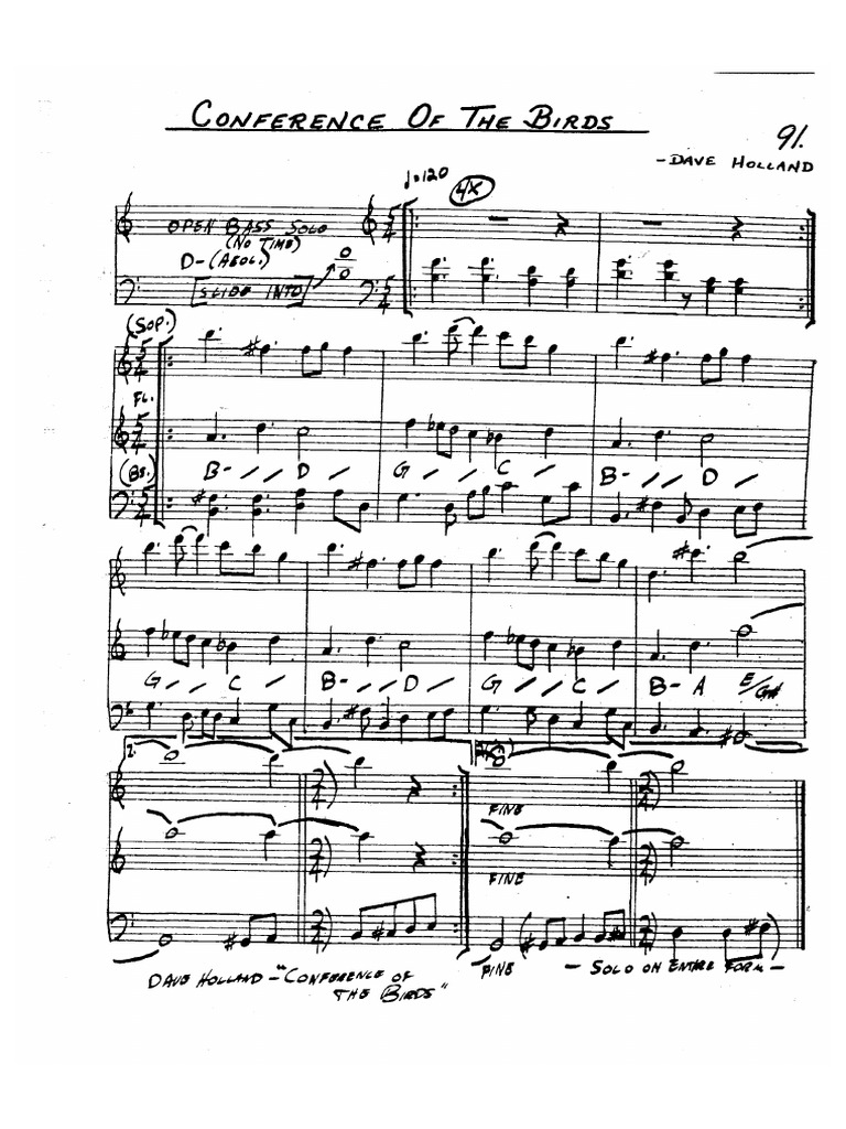 Conference of The Birds Eb Score | PDF