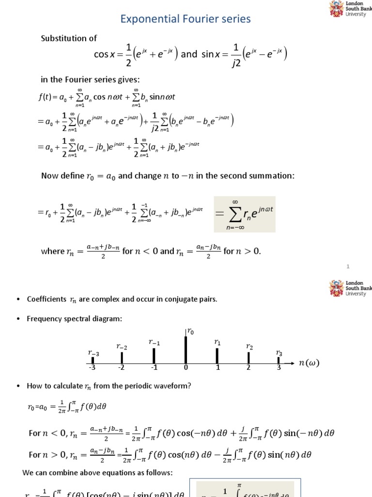 3. Exponential Fourier series_c56782bf677c5162b9faeea72611cf4a | PDF | Spectral Density ...