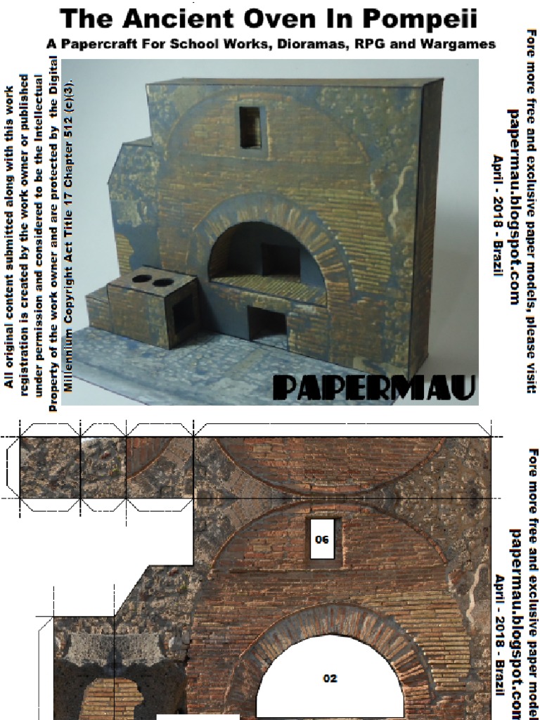 Pompeii Oven Papercraft by Papermau 2018 Letter | PDF