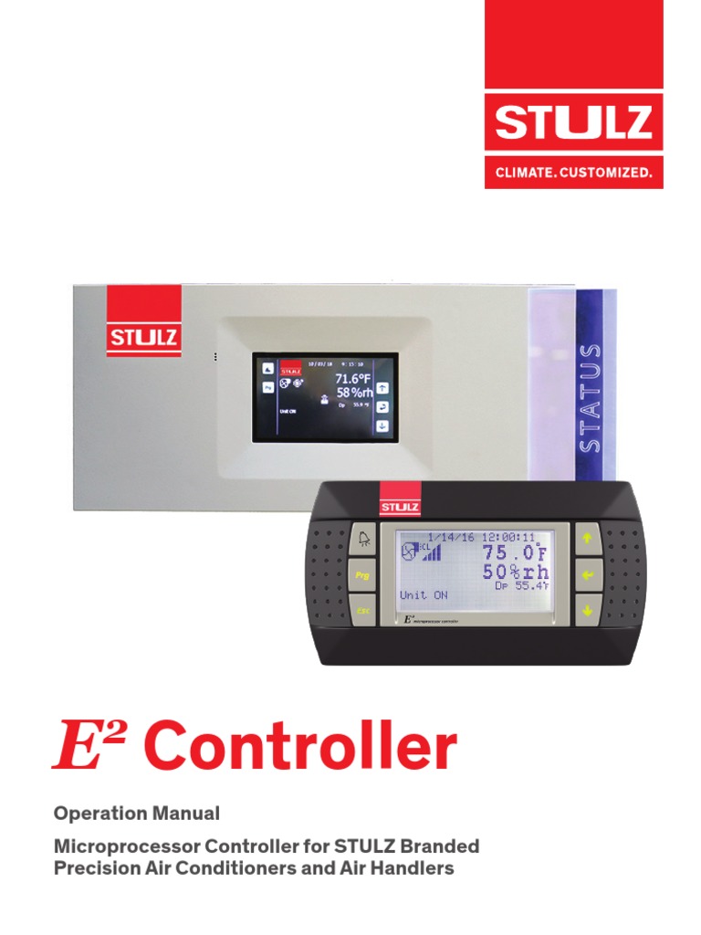 STULZ E2 Controller Operation Manual OZU0037M | PDF | Menu (Computing) | Electrostatic Discharge