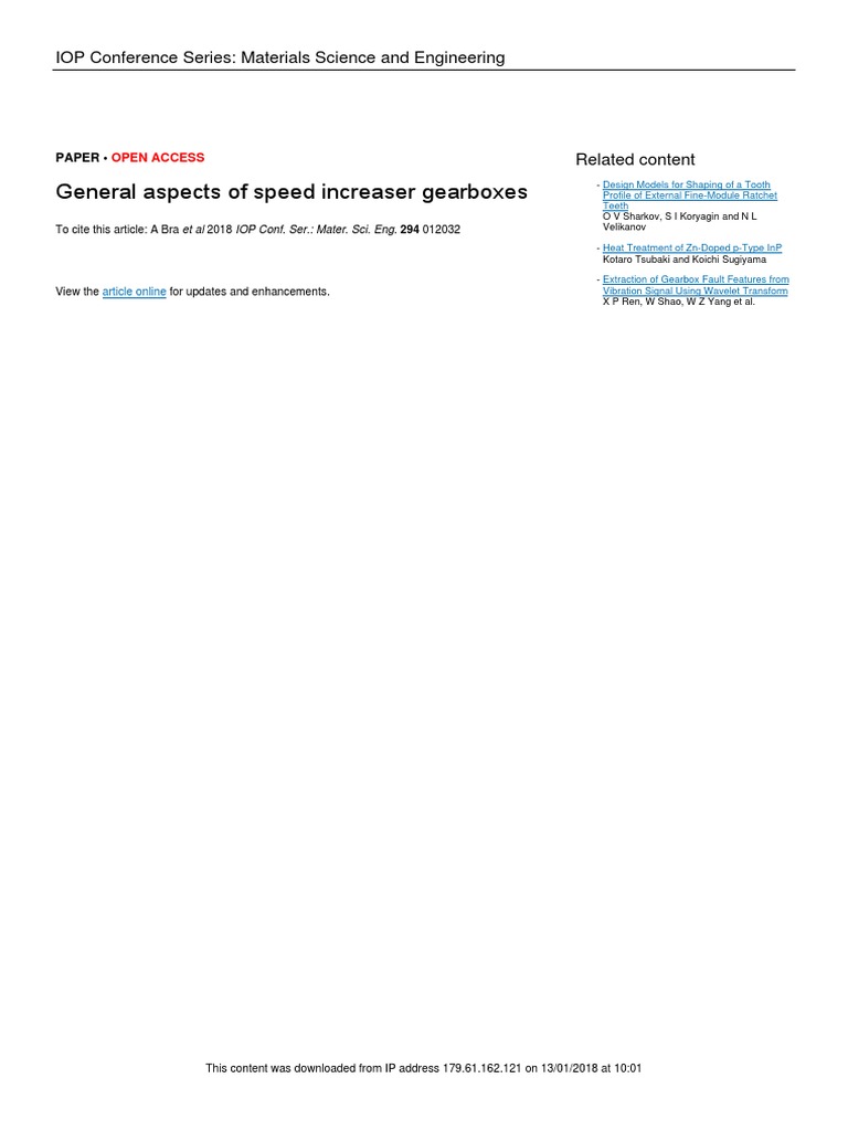 Speed Increaser Gearbox Design Insights | PDF | Gear | Heat Treating