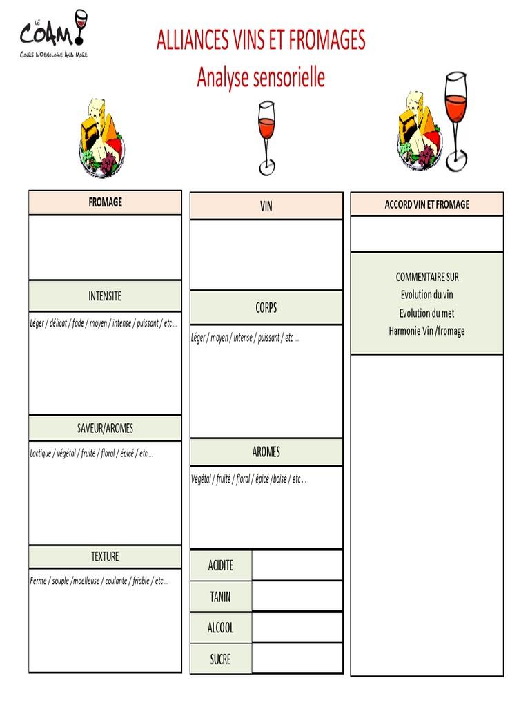 Fiche Vin Fromage | PDF