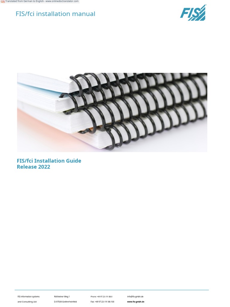 FIS/fci Admin Installation Guide | PDF | Computers