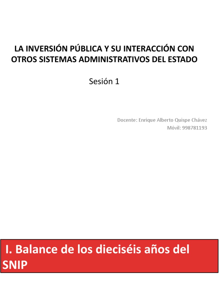Sesión 1 - Invierte - Pe - Ryc | PDF