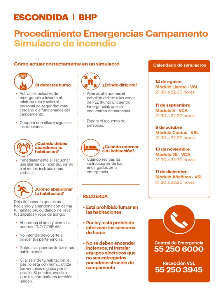 Afiche Simulacro de Incendio | PDF