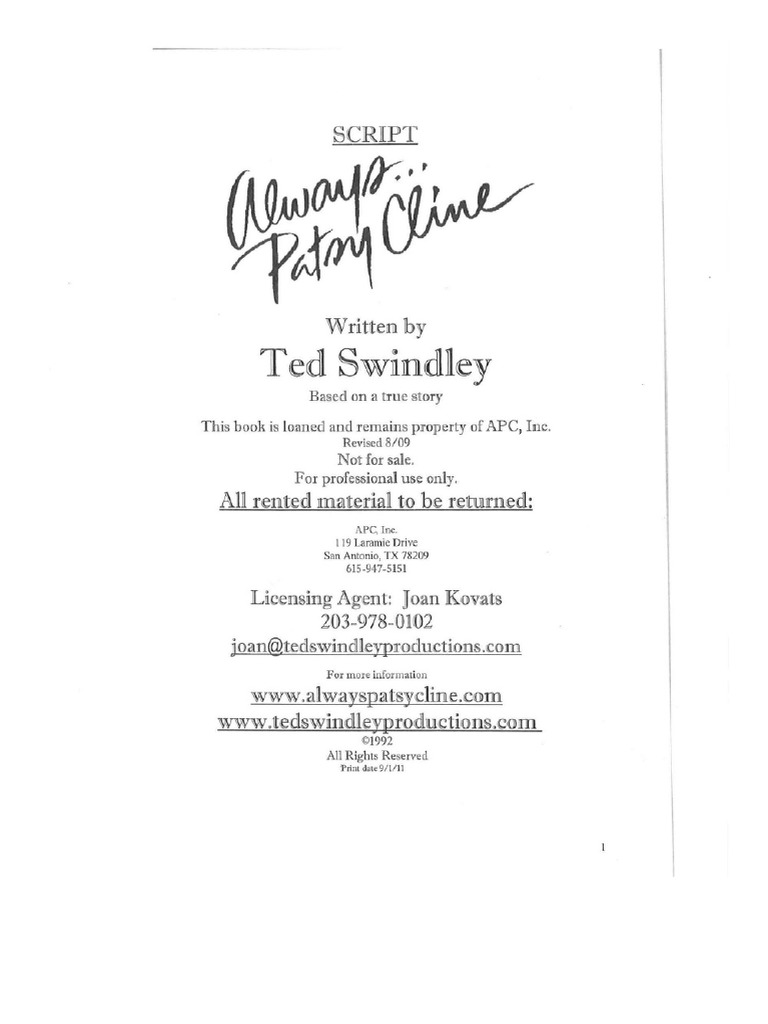 Always... Patsy Cline PDF | PDF