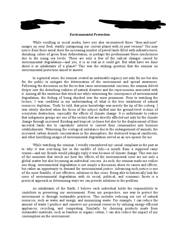 Environmental Protection | PDF | Environmental Degradation | Sustainability