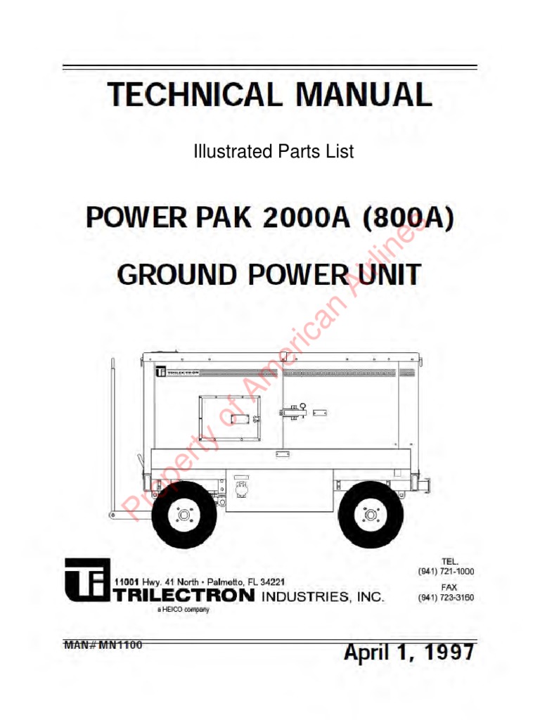 Trilectron Power Pak 2000 Parts List | PDF | Vehicles | Vehicle Technology