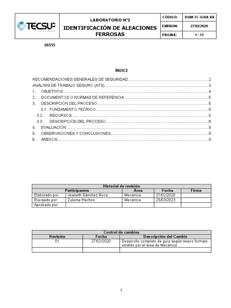 Glab S02 Zhachire 2023 01 | PDF | Acero | Hierro