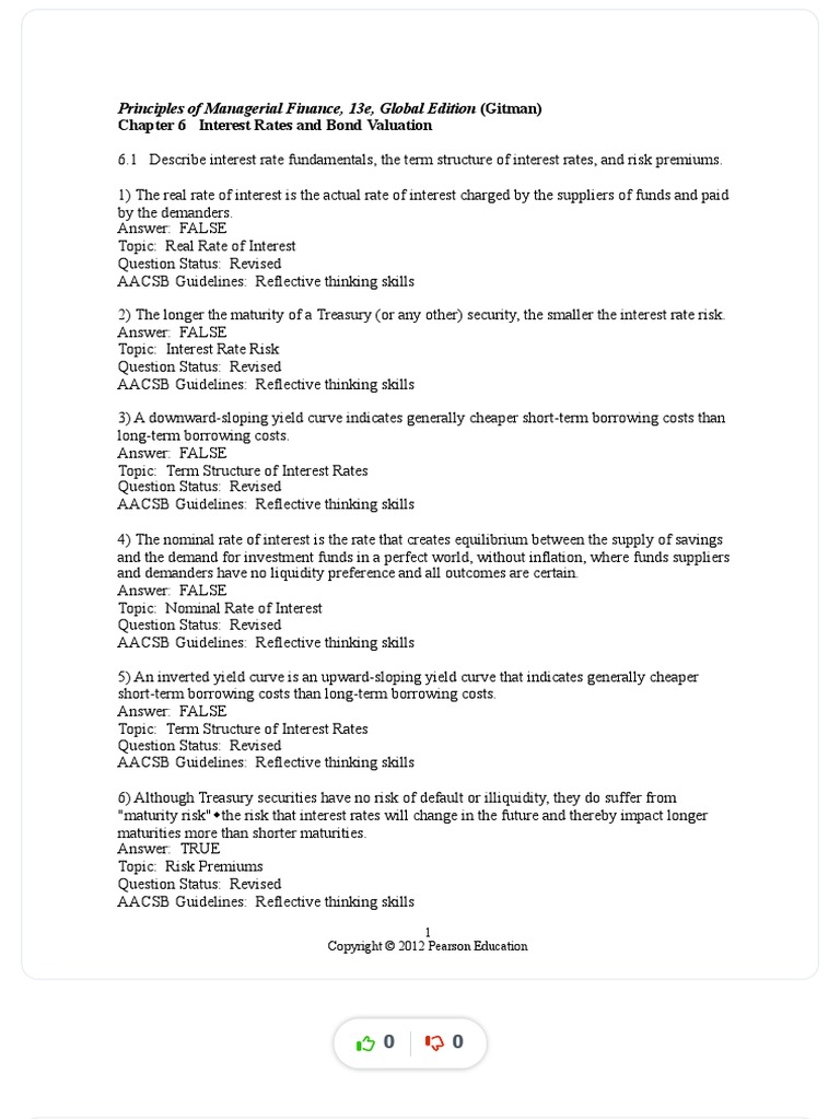 Chapter 6 Ge Financial Management Test Bank - Compress | PDF | Yield ...