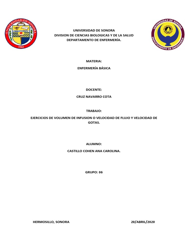 Ejercicios Gotas | PDF | Medicamentos con receta | Ciencias farmacéuticas
