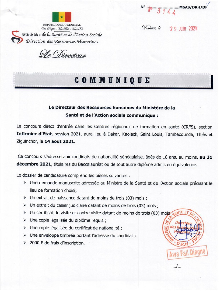 Communiqué INFIRMIER | PDF
