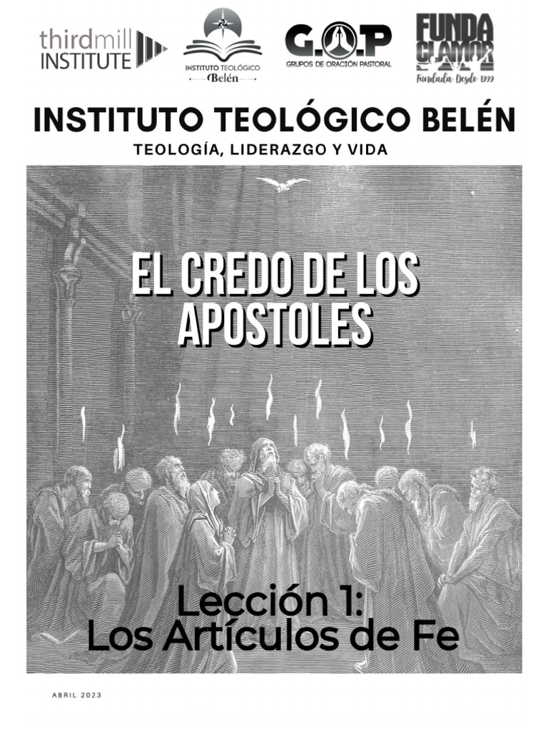 Lección 1 - El Credo de Los Apostoles | PDF | Trinidad | La ...