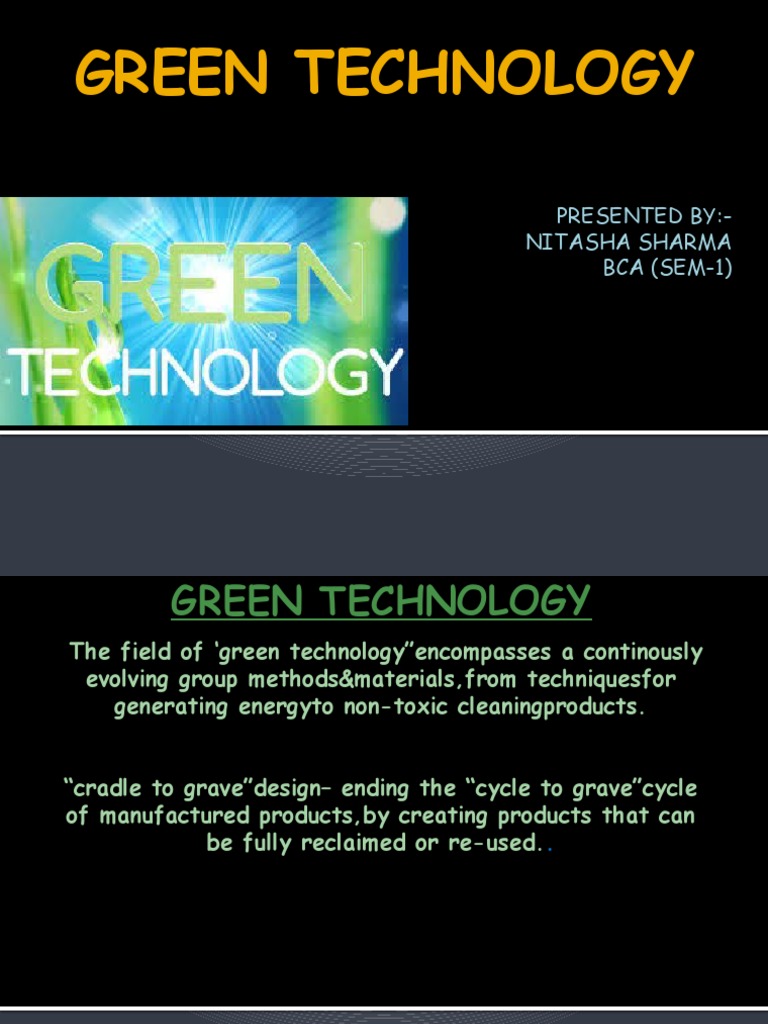 Green Technology | PDF | Green Building | Environmental Technology