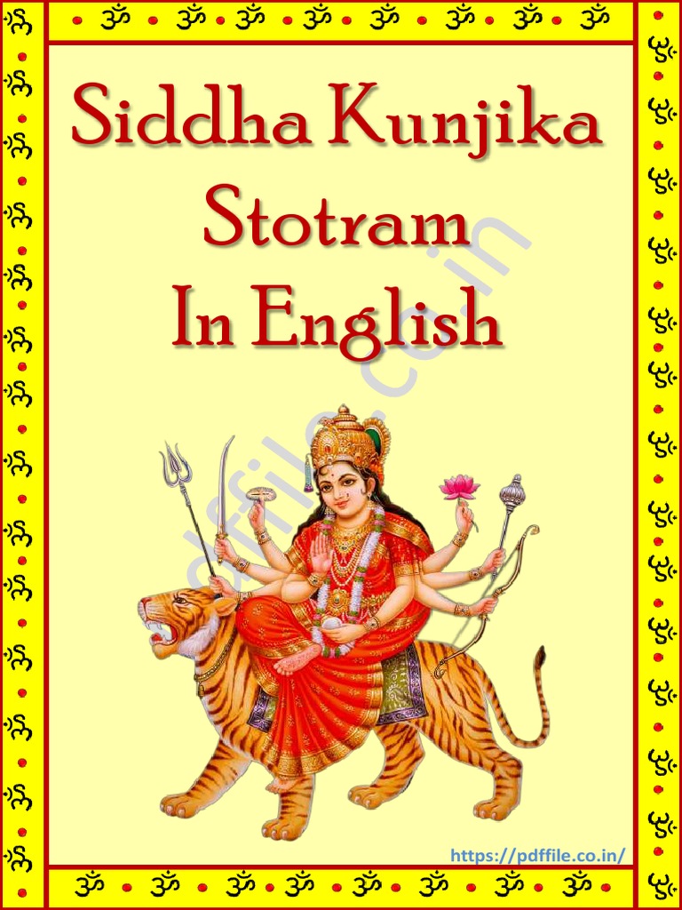Siddha Kunjika Stotram in English | PDF