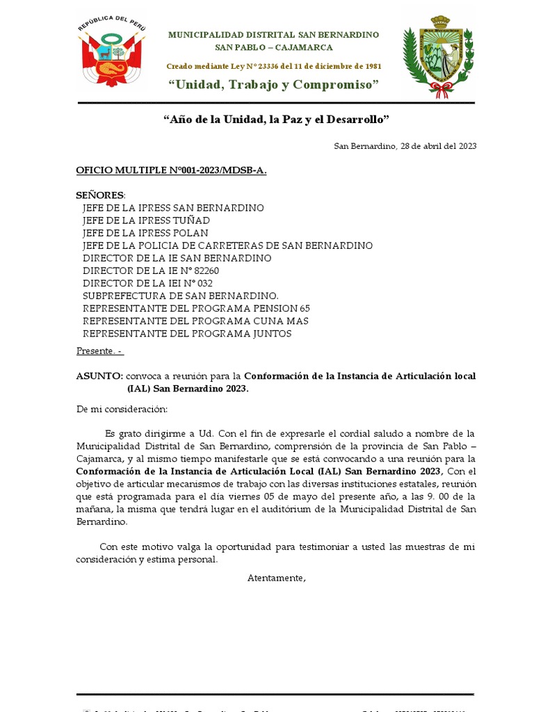 Oficio Multiple | PDF