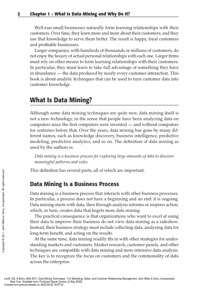 Data Mining Techniques For Marketing, Sales, and C... - (Data Mining ...