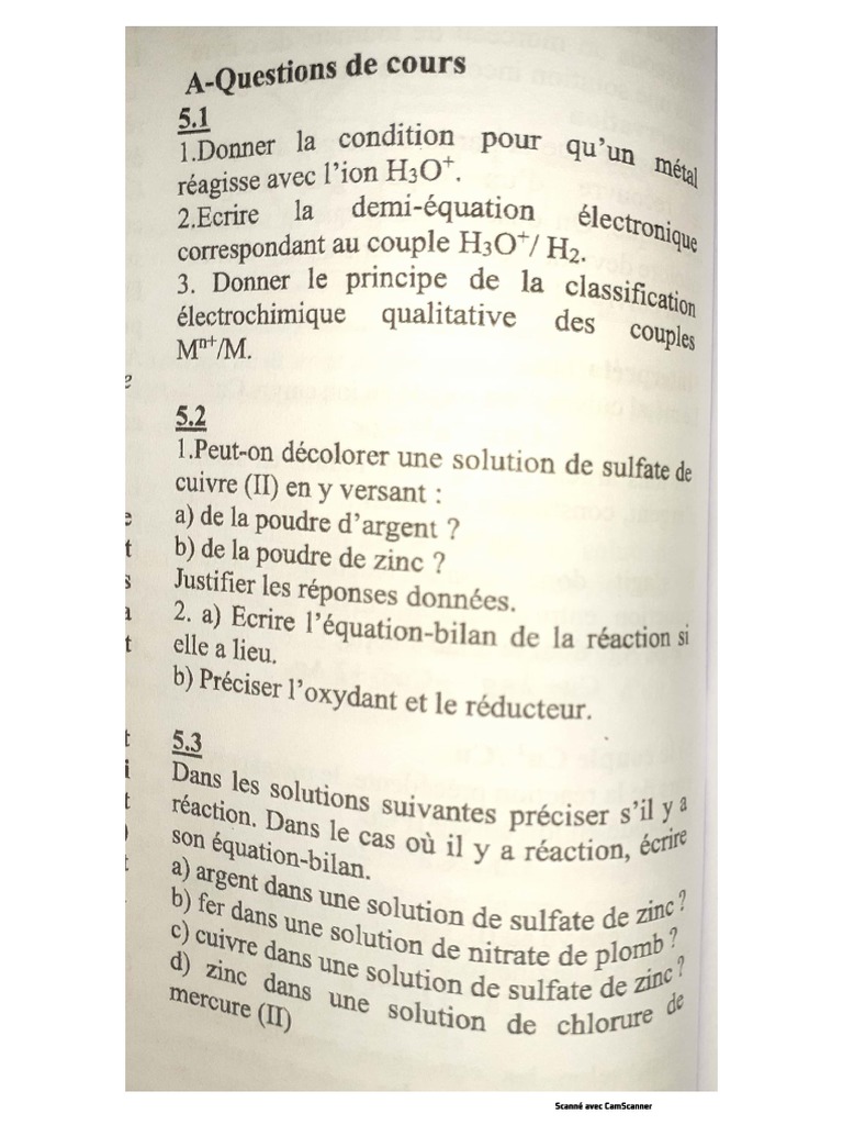 Chimie CHAPITRE 5 PDF | PDF