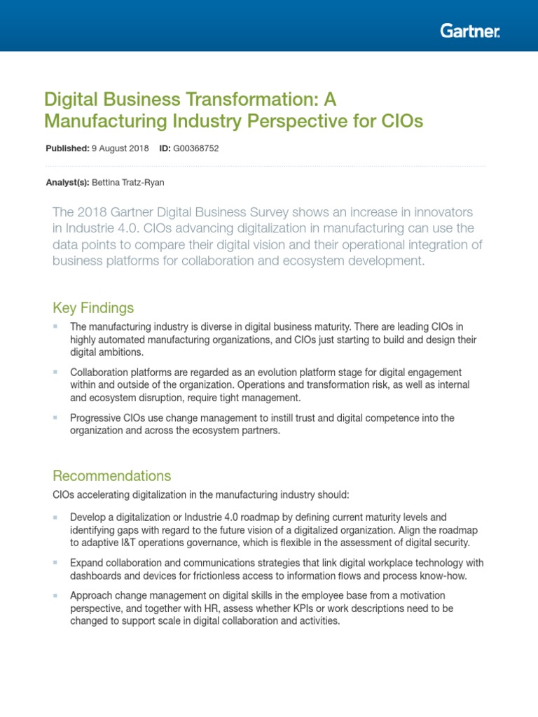 Digital Business Transformat 368752 PDF | PDF | Chief Information Officer | Business Model