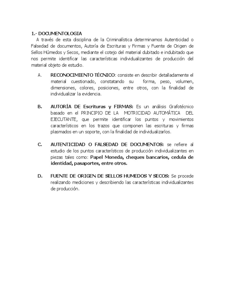 Documentoscopia y Documentología | PDF