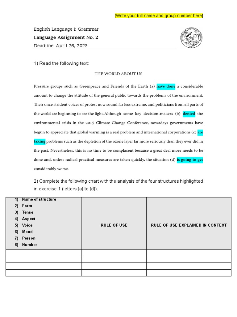 Language Assignment No 2 | PDF