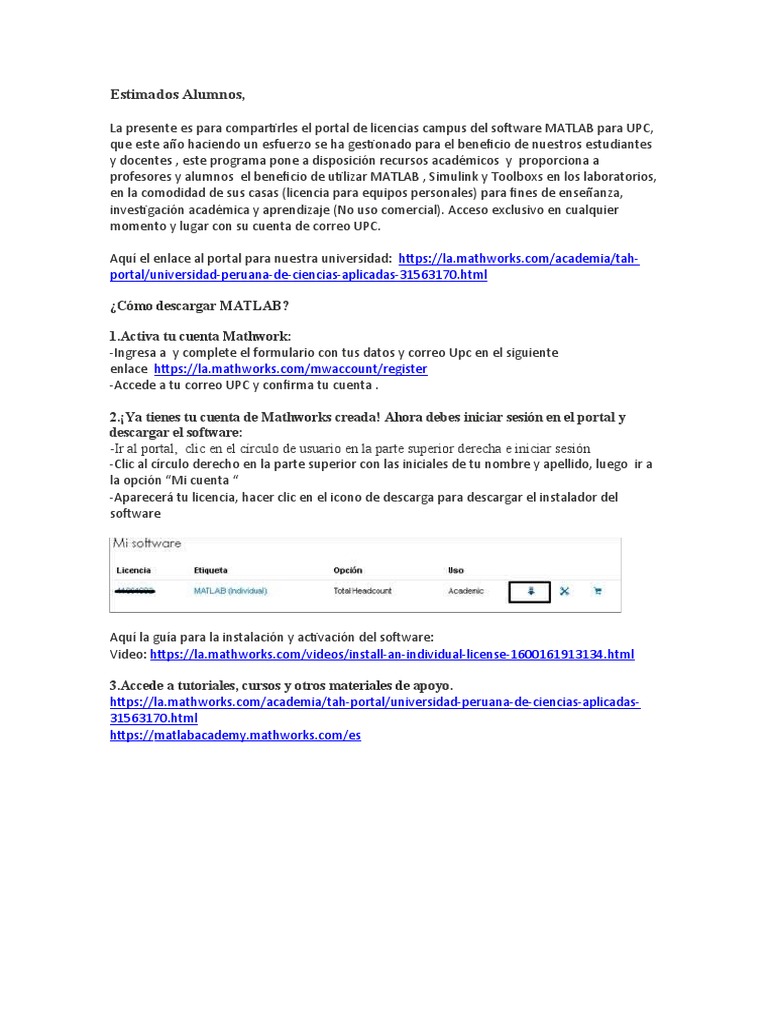 instalacion matlab | PDF