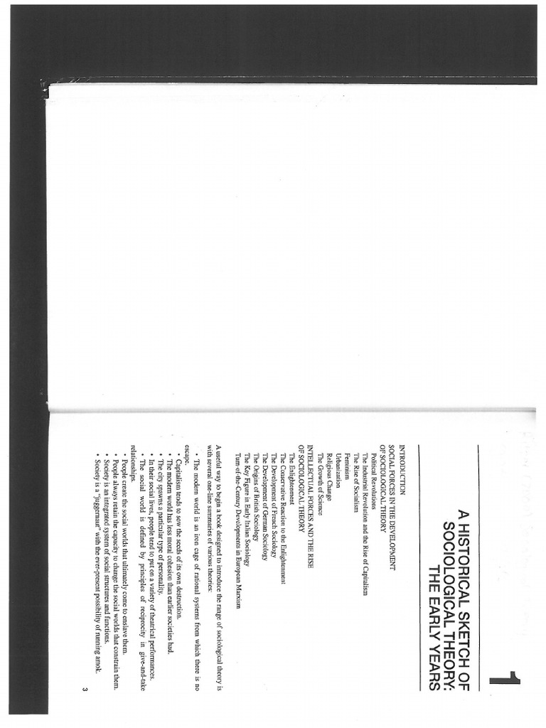 Ritzer 2000 Chapter 1 | PDF