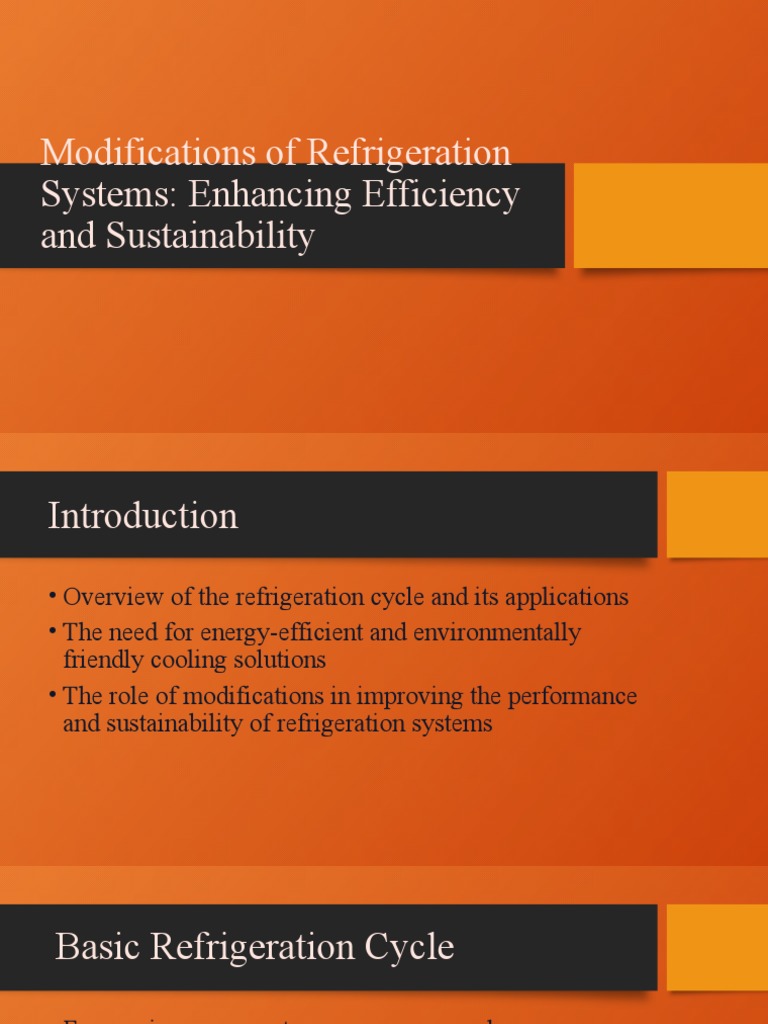 Modifications of Refrigeration Systems | PDF