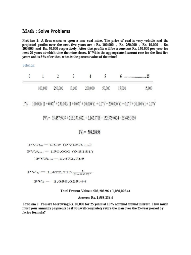 Chapter 03, Math Solution | Download Free PDF | Interest | Present Value