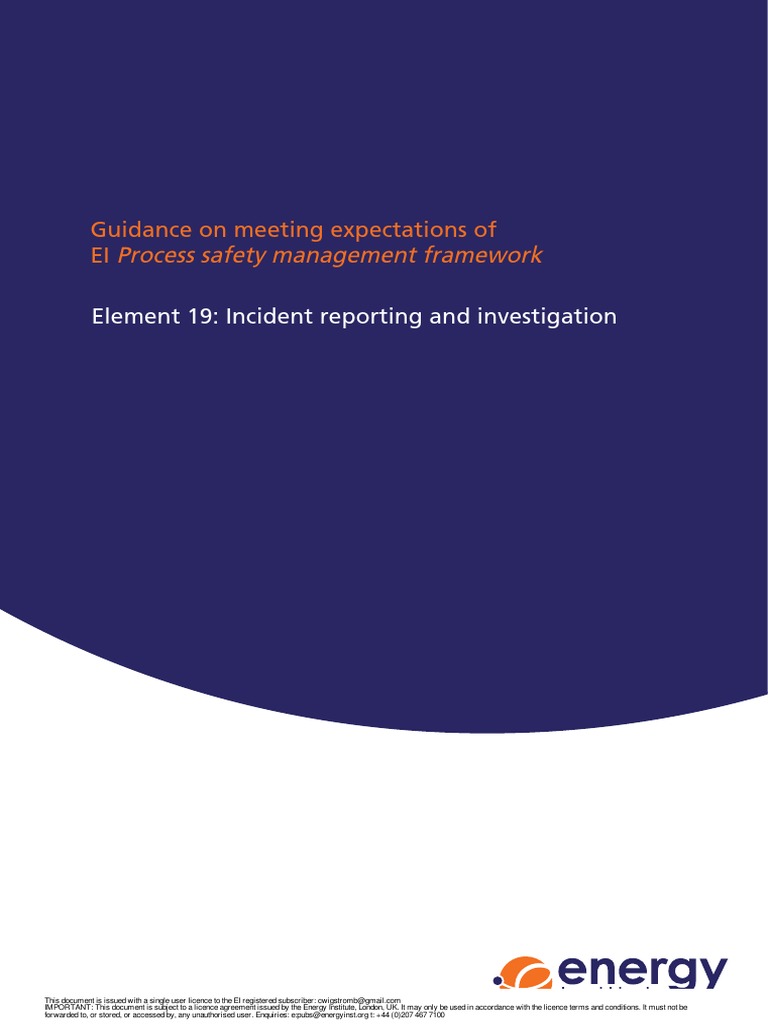 19 Element-19 - Incident Reporting and Investigation | PDF | Safety | Risk