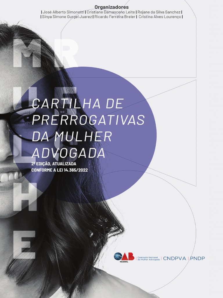 Cartilhas de Prerrogativas Da Mulher Advogada - 2. Ed. Atualizada Conforme A Lei 14.365 - 2022 ...