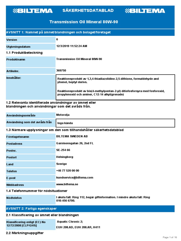369750_Säkerhetsdatablad | PDF