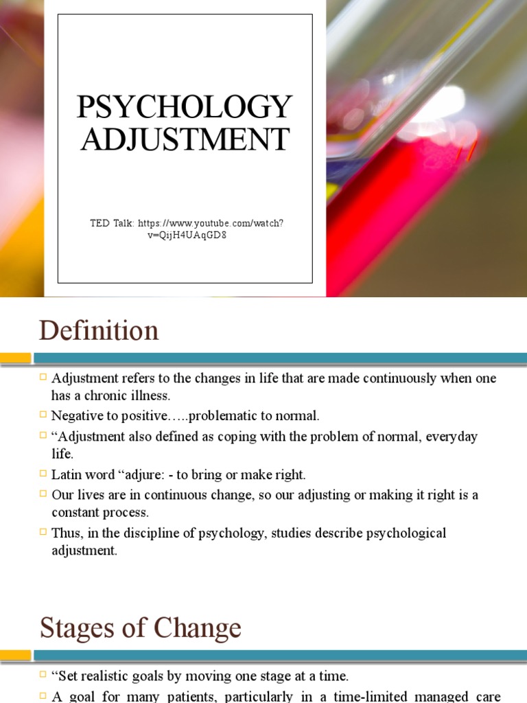 Understanding Psychological Adjustment | PDF | Mindset | Behavioural ...