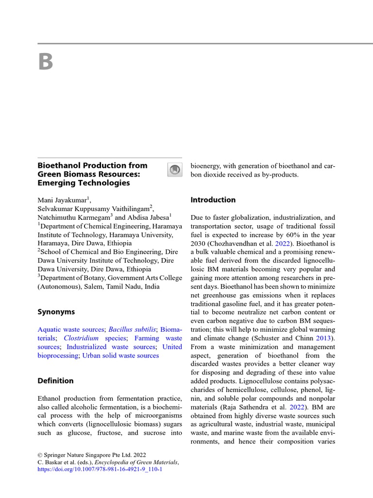 Bioethanol Production From | PDF | Biofuel | Lignin
