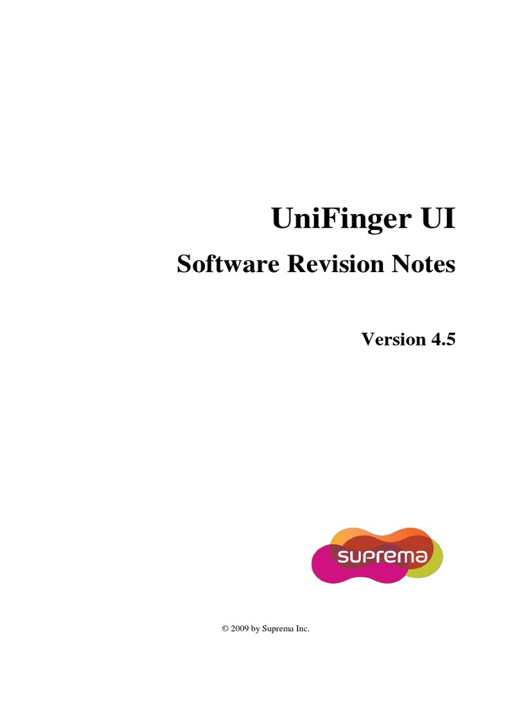 UinFingerUI RevisionNotes V4.5 | PDF | Negocios