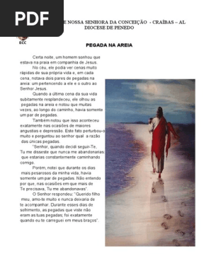 Pegadas Na Areia, Jesus Carregou Voce
